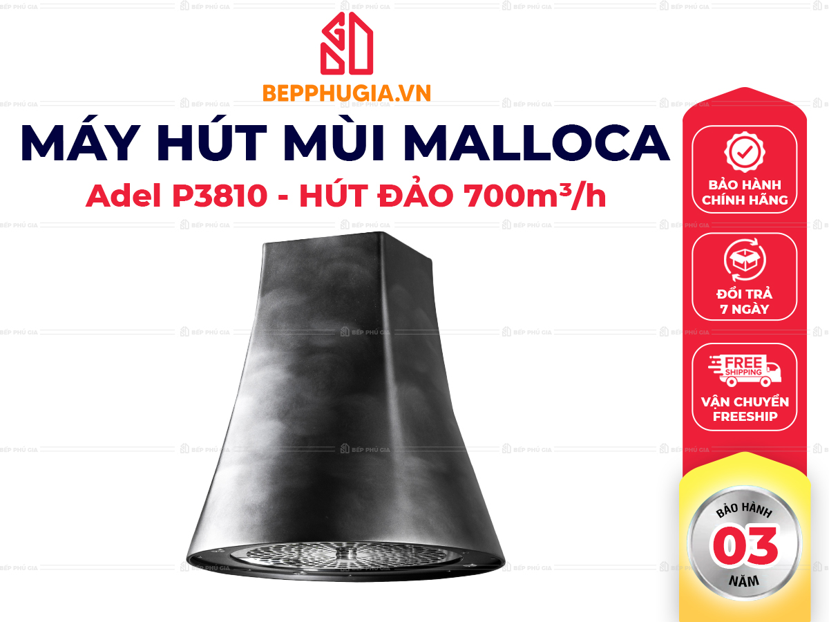 Máy Hút Mùi Malloca Adel P3810 (Hút Đảo) - Bếp Phú Gia _ Phân Phối ...